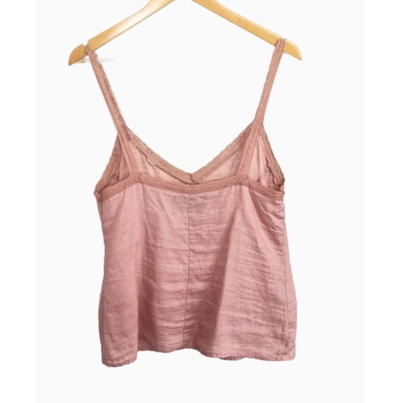 Reformation | Tops | Reformation Emmie Blush Pink Linen Cami Camisole ...